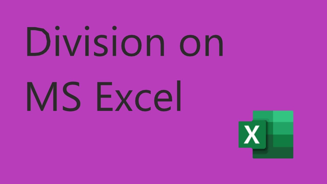Division On MS Excel YouTube division-on-ms-excel-youtube