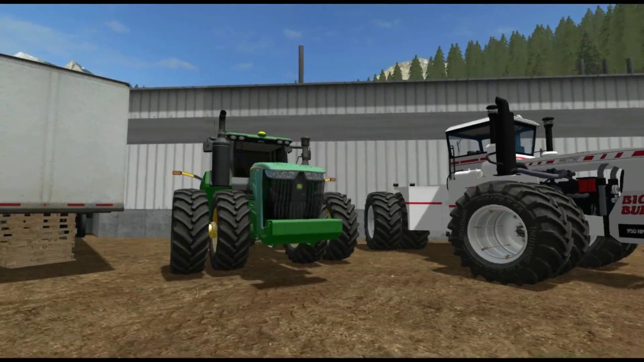 Fs 17 T800 LowBoy hauling Big old Tractor Bud - YouTube