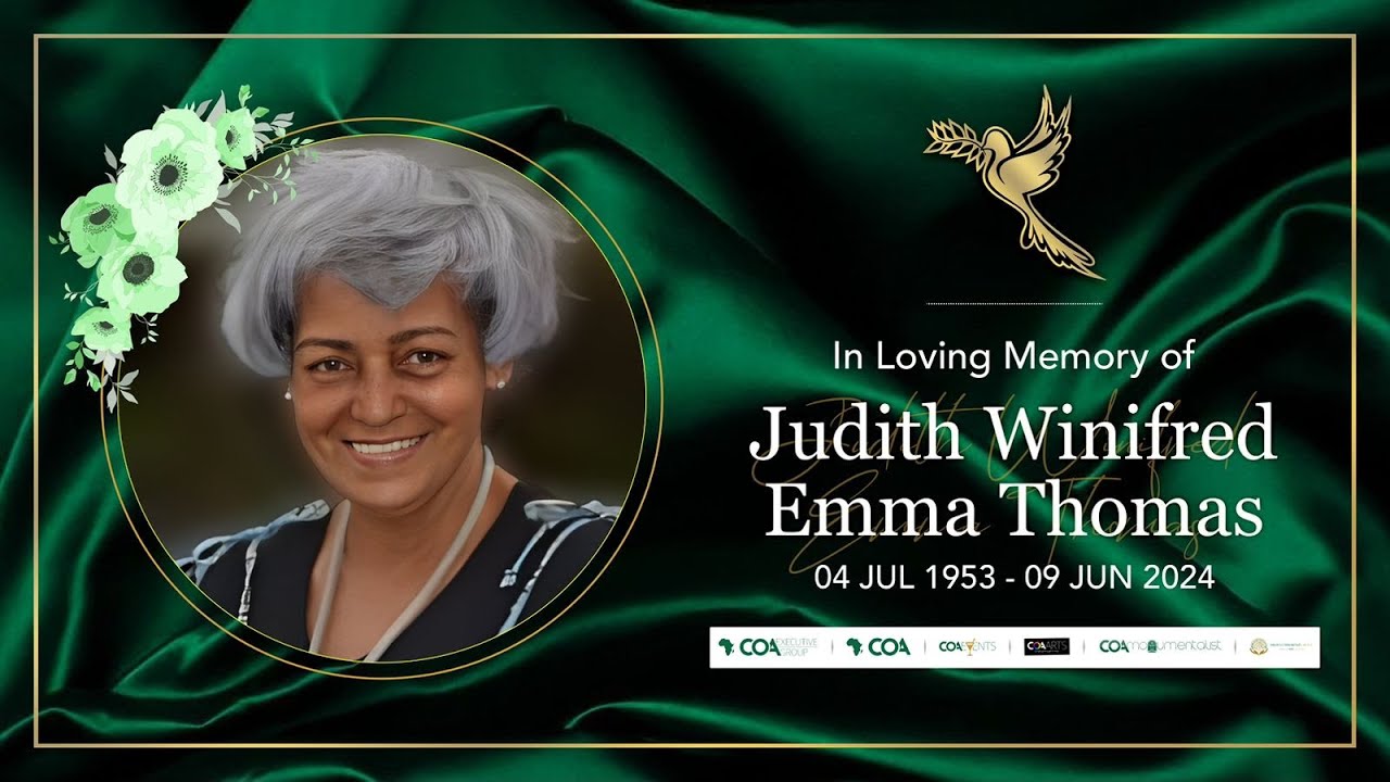 Funeral Service for Late Judith Winifred Emma Thomas - YouTube