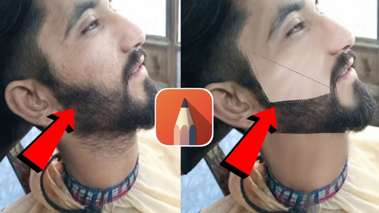 Beard style editing tutorial in Autodesk sketchbook 2022 | beard style ...