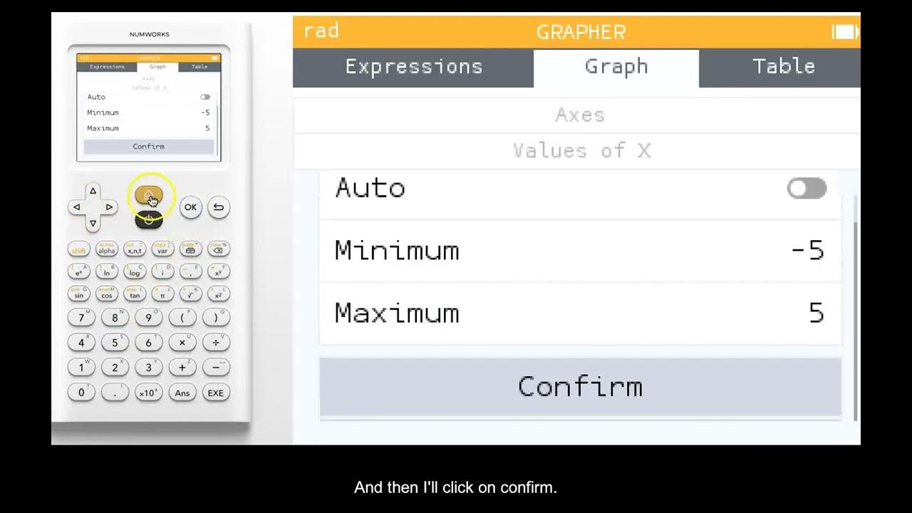 NumWorks Quick Tip 15 for AP Precalculus: Changing the Axes - YouTube