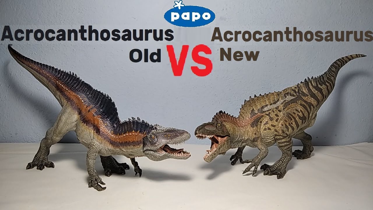 Papo Acrocanthosaurus (55062)Version 1 & Version 2 Color Variant Review ...