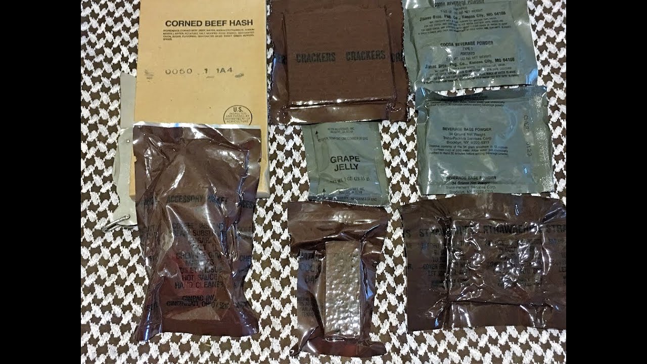MRE Ration Review Menu 2: Vintage 1990 Corned Beef Hash MRE - YouTube