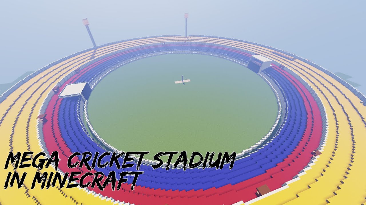 Building a Cricket Stadium in Minecraft+Download (Minecraft Timelapse ...