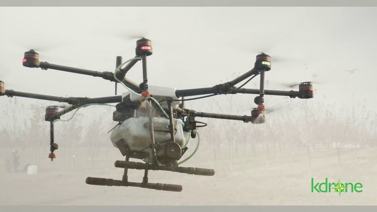 First organic spray with our drone - YouTube