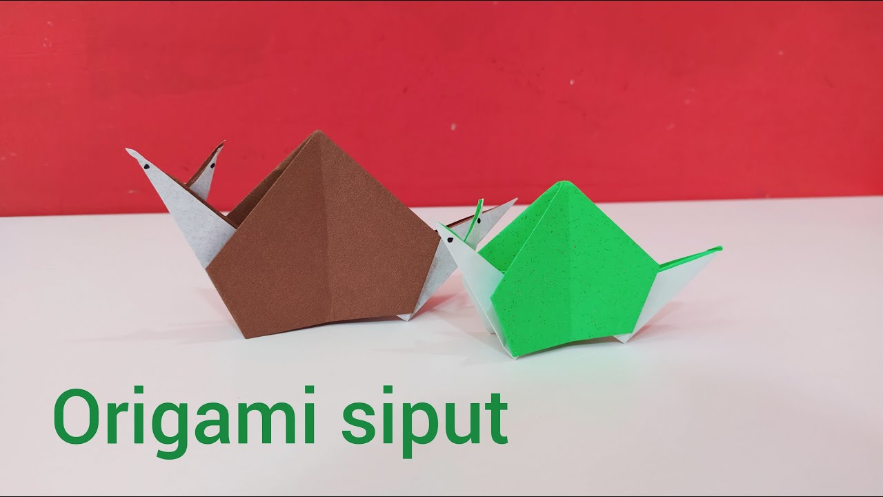 Origami siput, tutorial cara membuat - YouTube