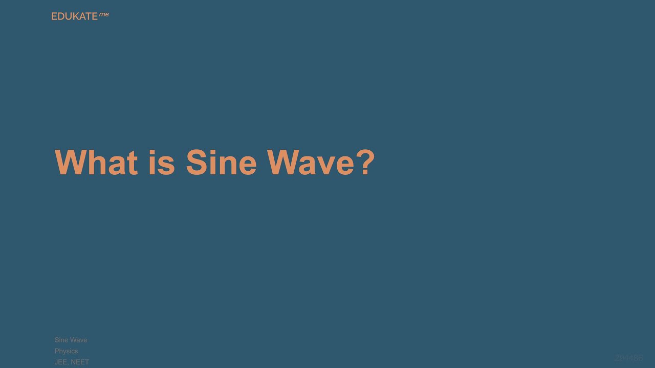 What is Sine Wave? - YouTube