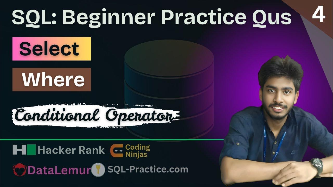 SQL beginner to advanced practice questions | SQL Practice Question | SQL HackerRank| Select ...