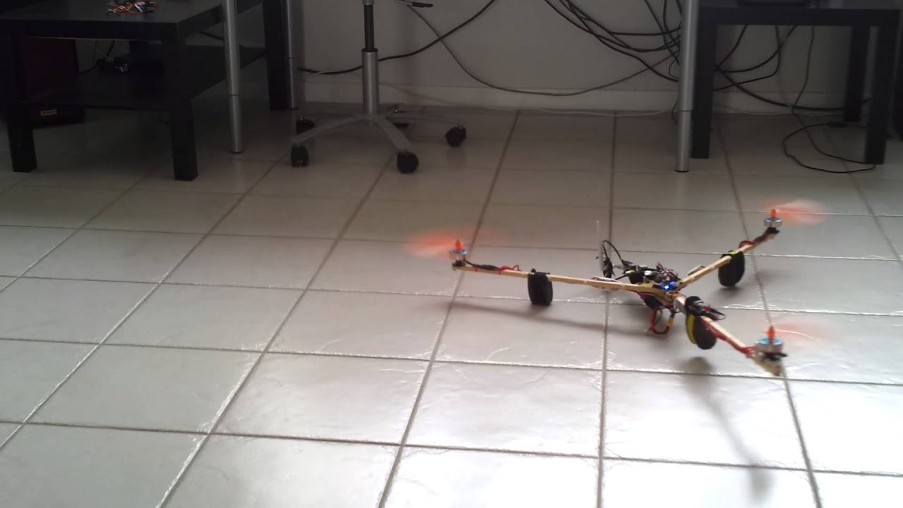 Raspberry-PI-Wifi-controlled flying tricopter 2.5 - YouTube