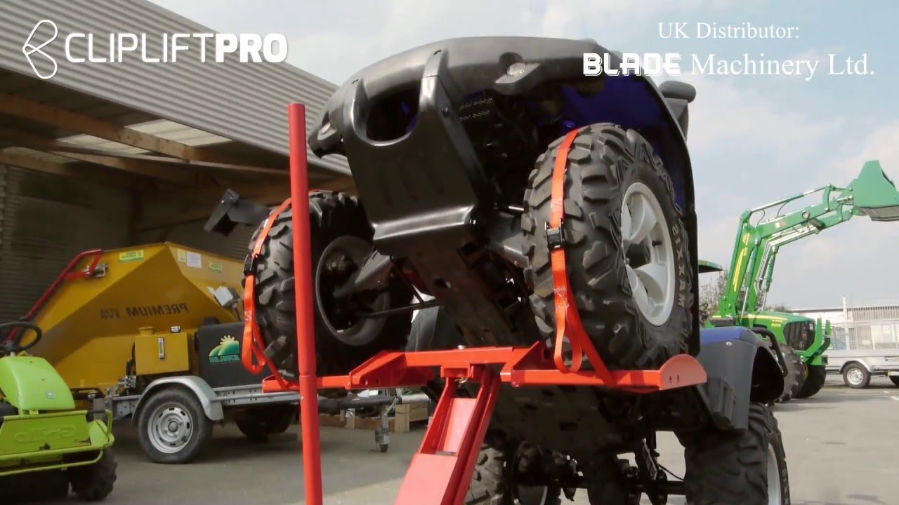 Cliplift Hydraulic, Quad, Mower, or Compact Tractor Lift - YouTube
