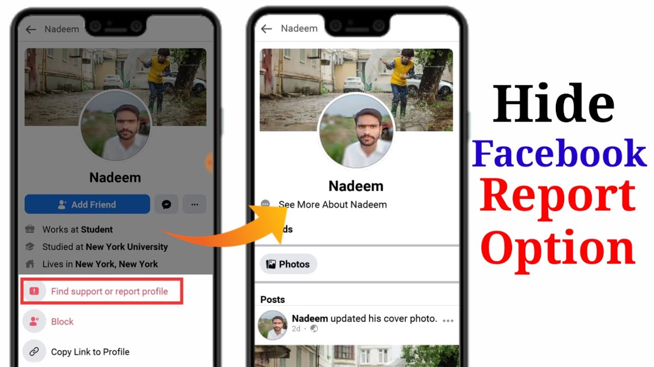 How to hide report option on facebook | 2021 | Remove report button on ...