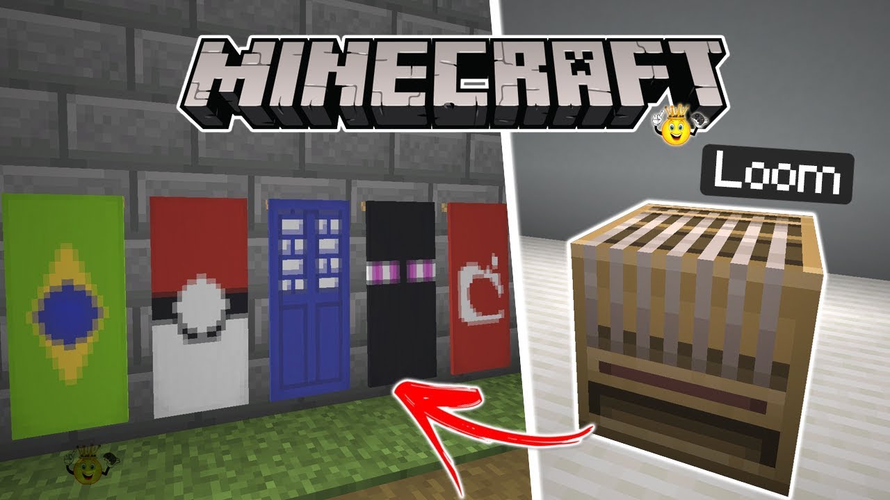 ⭐Como Usar Novo Bloco Tear(Loom) no Minecraft Editar Estandartes - YouTube