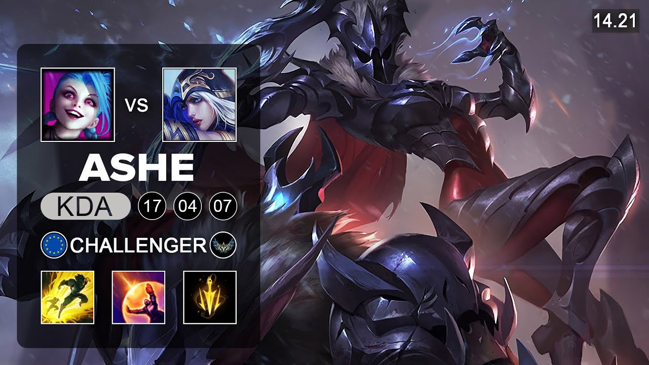 Ashe vs Jinx ADC - EUW Challenger - Patch 14.21 Season 14 - YouTube