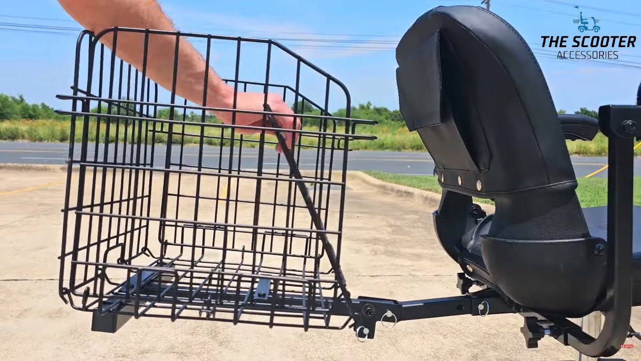 EASY FOLDING & UNFOLDING Folding Rear Basket by The Scooter Accessories ...