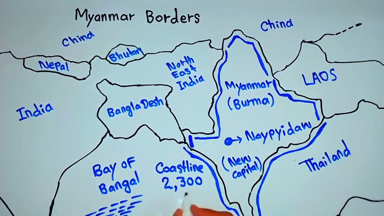 Myanmar Borders with Neighbor Countries | Myanmar Boundaries | Burma ...