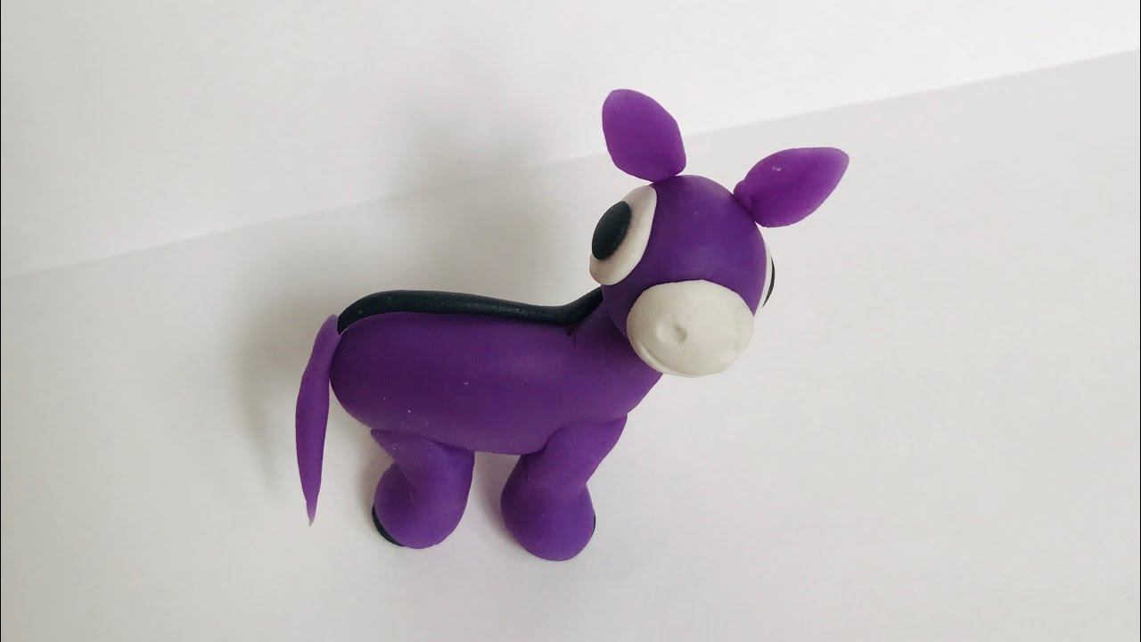 Clay donkey /How to make clay donkey#craftzone #youtube #fun# ...