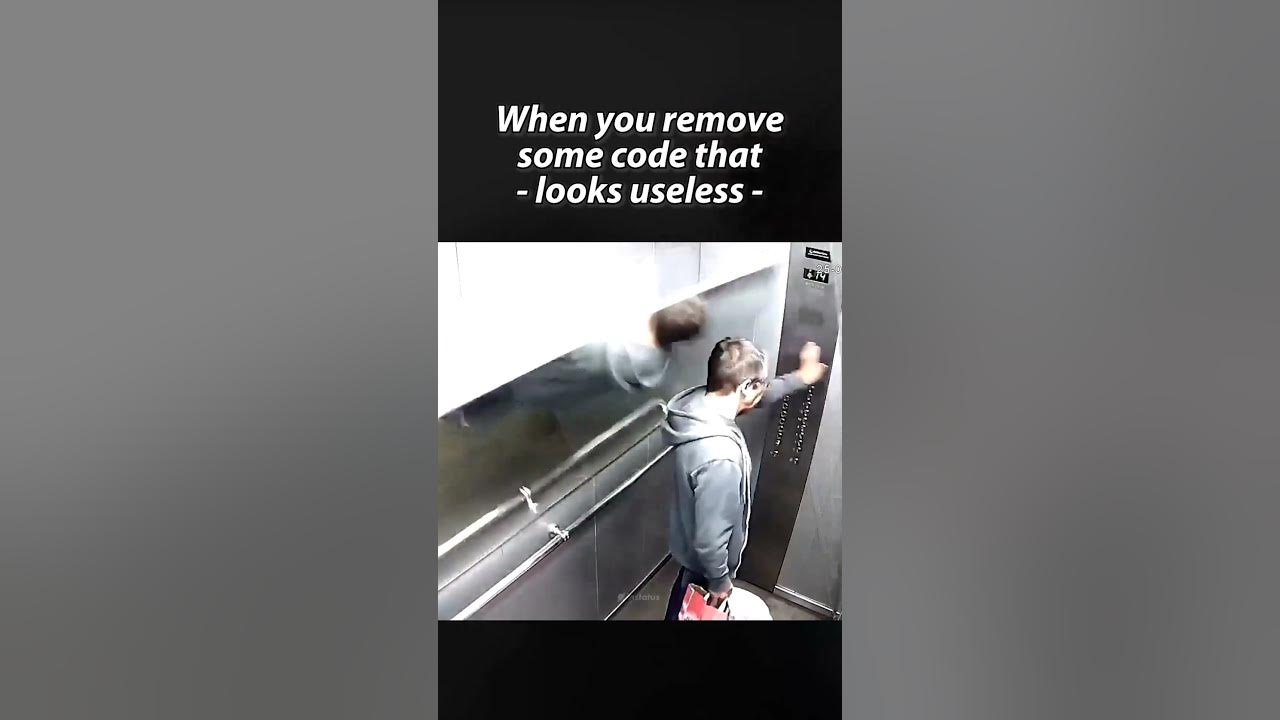 When you remove some code that looks useless 🧠🍒😅😁 #codeinvent #coding #funny #fun - YouTube