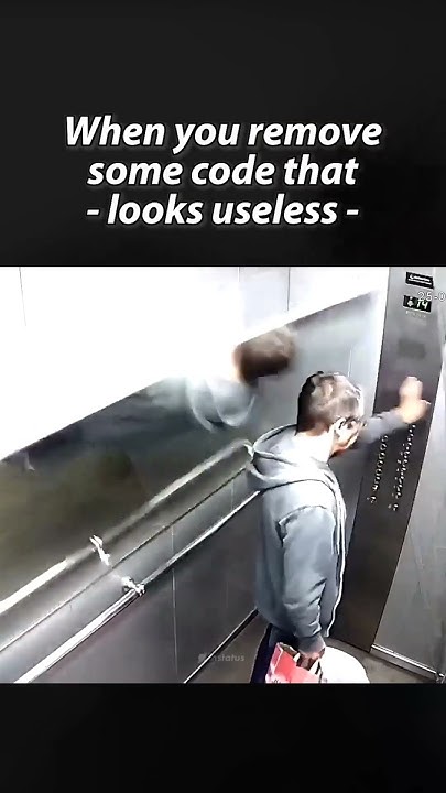 When you remove some code that looks useless 🧠🍒😅😁 #codeinvent #coding #funny #fun - YouTube