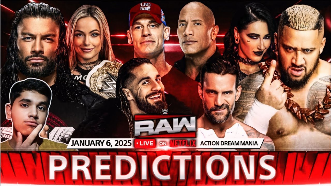 WWE RAW on Netflix Premiere Predictions | WWE RAW January 6, 2025 Match Card | Action Dream ...