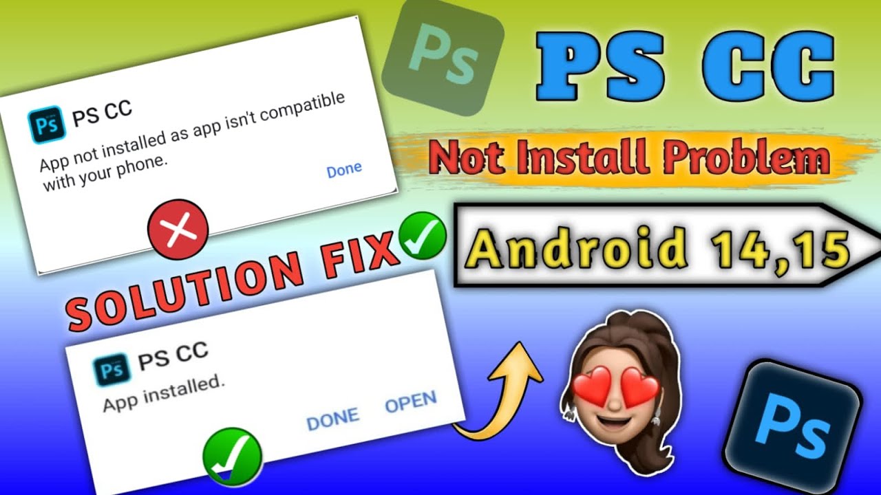 How To install PS CC Android 14 ️ || PS CC App Not Installed as isn't ...