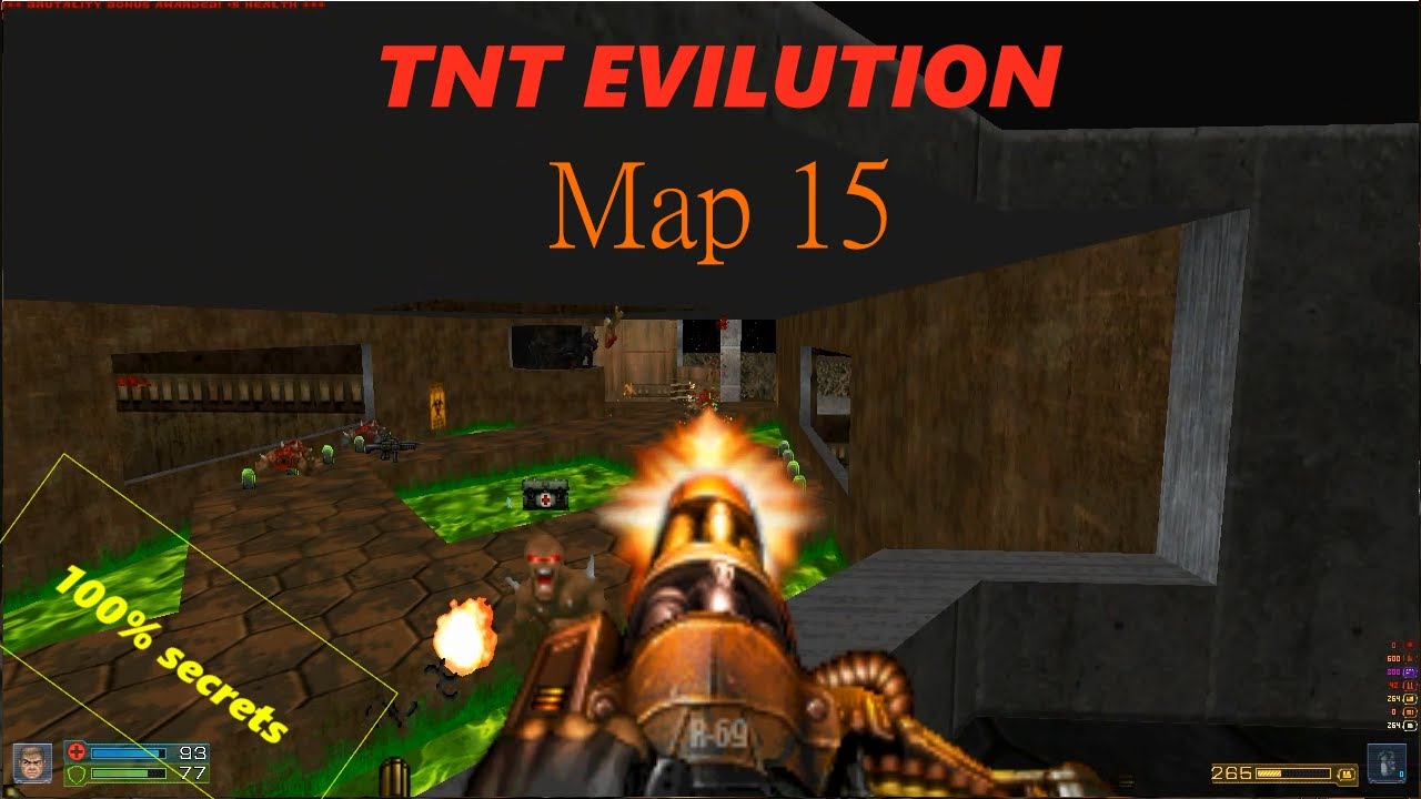 Brutal Doom Rampage Brutality | TNT Evilution - Map 15 Dead Zone [100% Secrets] - YouTube