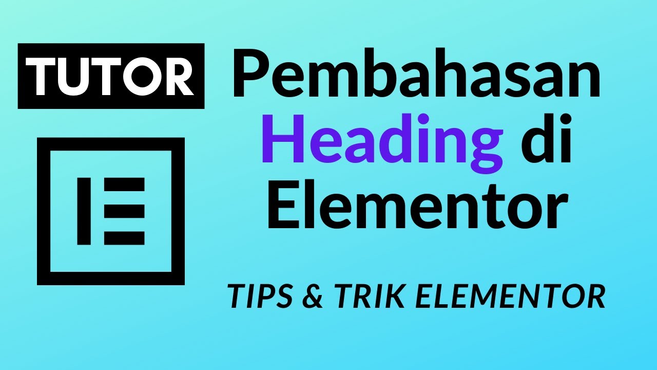 #2 TUTOR (Tutorial Elementor) : Heading - YouTube