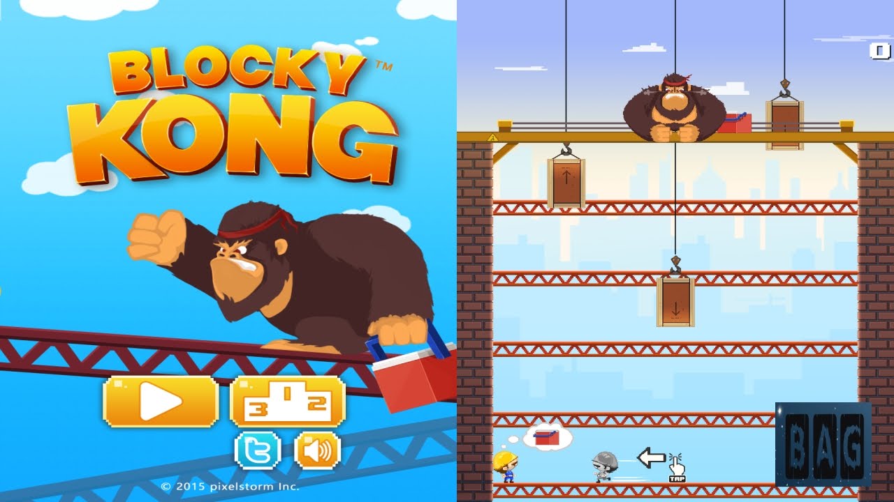 Blocky Kong (HD GamePlay) - YouTube