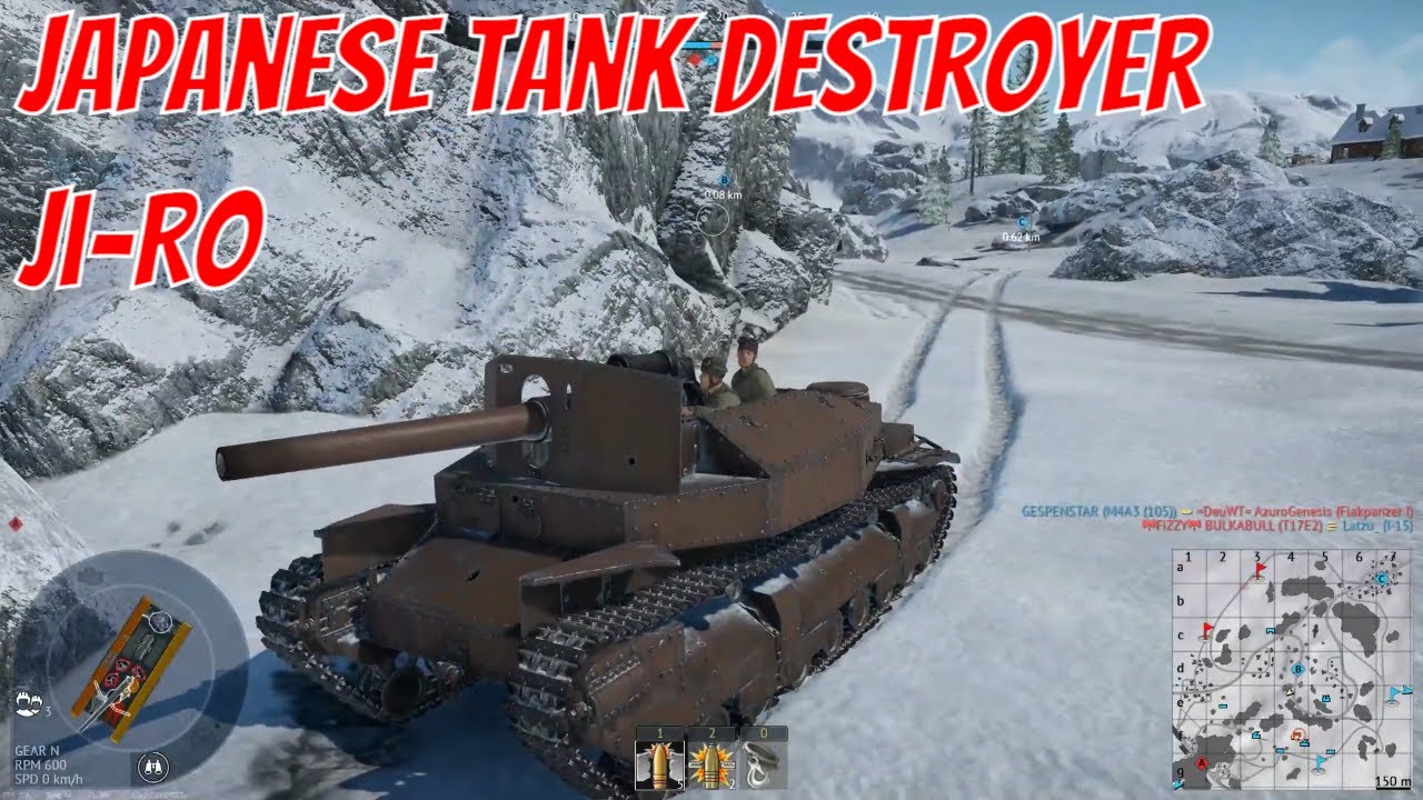 War Thunder Ji-Ro Japanese tank destroyer - YouTube