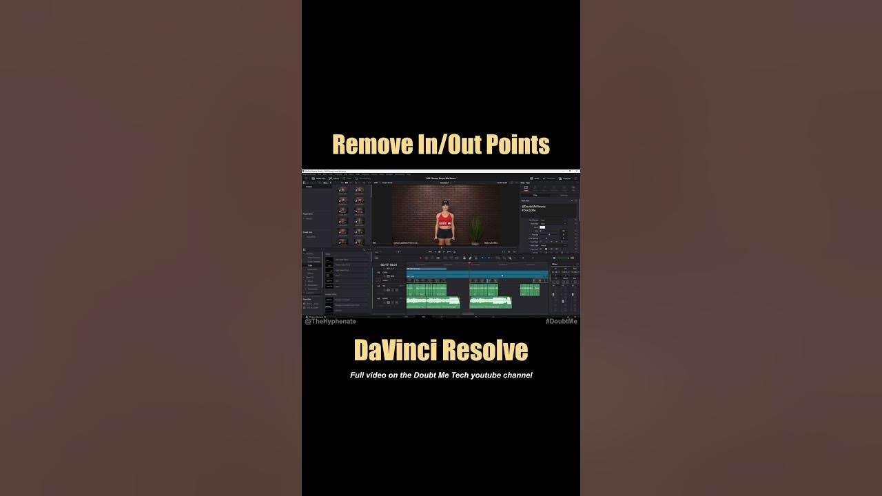 Remove In & Out Points in DaVinci Resolve [ Cancel Loop Section ] Tutorial - YouTube