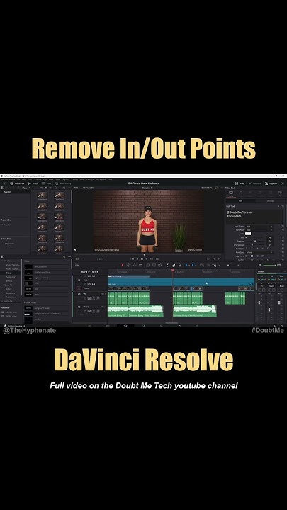 Remove In & Out Points in DaVinci Resolve [ Cancel Loop Section ] Tutorial - YouTube