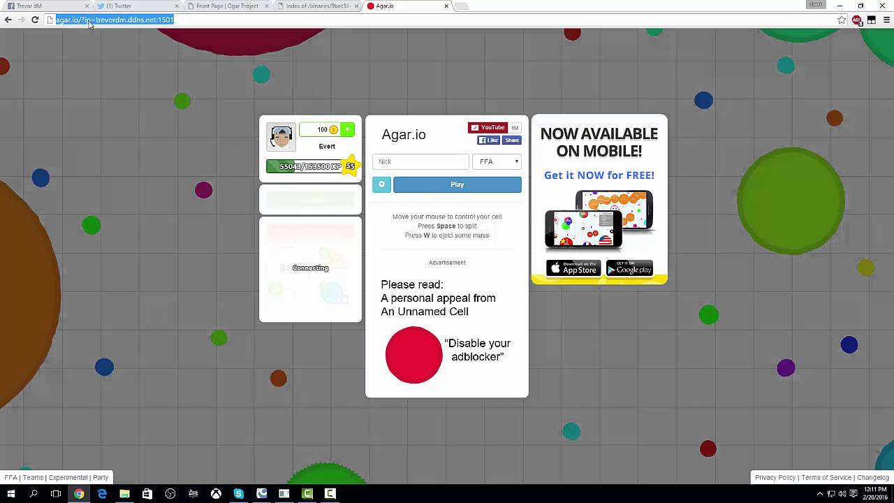 Como hacer Un Sever Privado de agar.io Ogar 2016 - YouTube