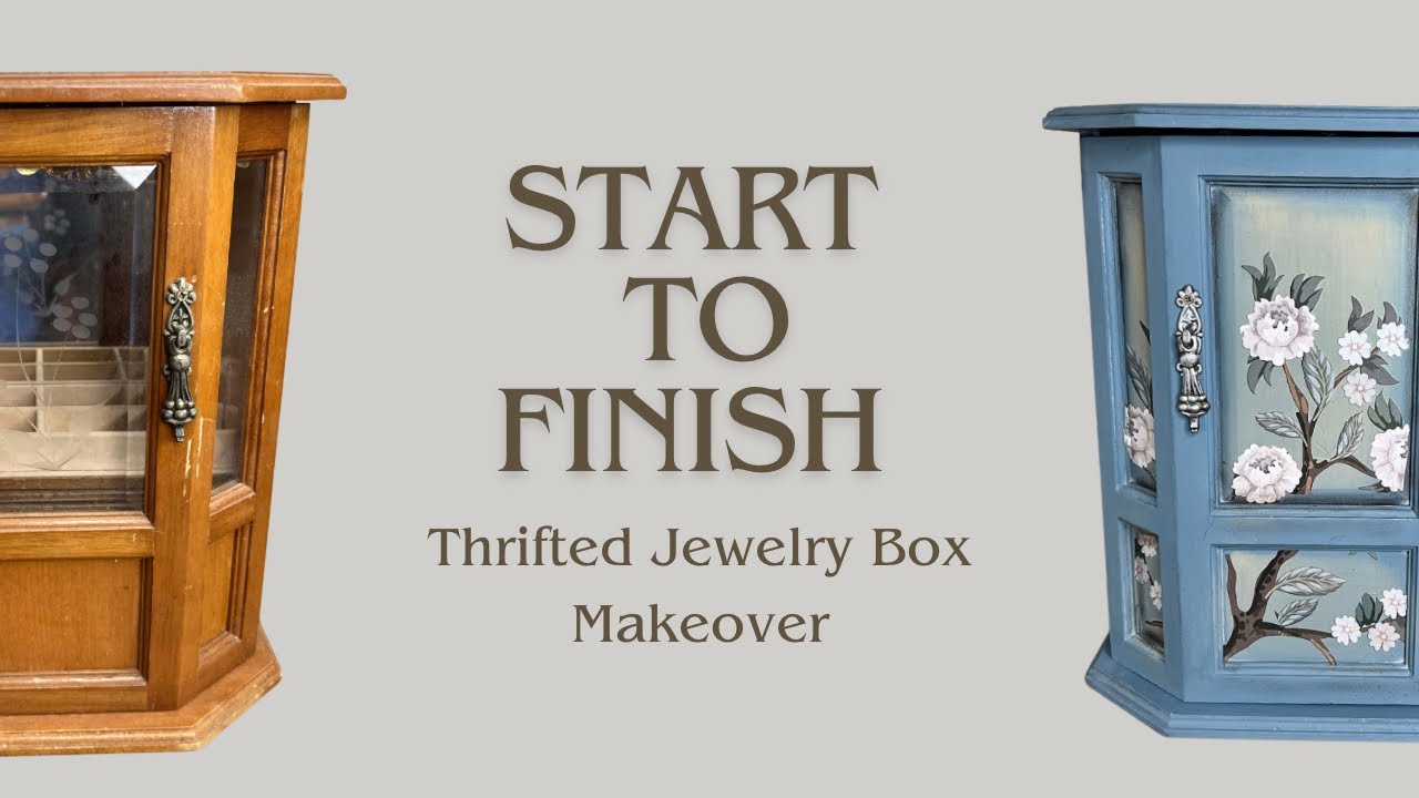 Start to Finish Thrifted Jewelry Box Makeover - YouTube