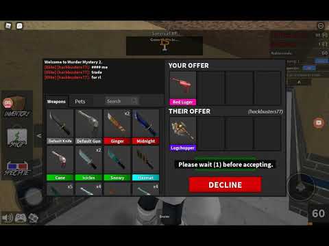 Trading Red luger for logchopper mm2 - YouTube