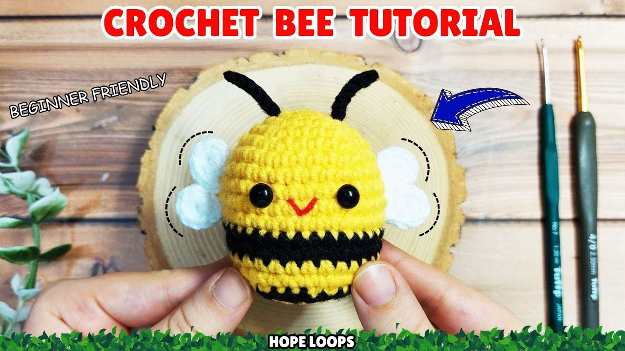 Easy Amigurumi Bee Tutorial | Cute Crochet Bee for Beginners - YouTube