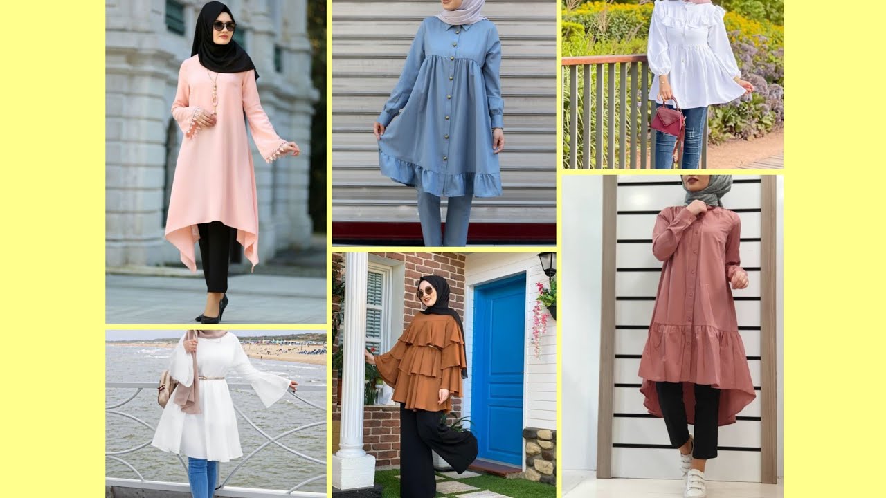 New top design 2025 / Latest hijab dress design for muslim girls ...