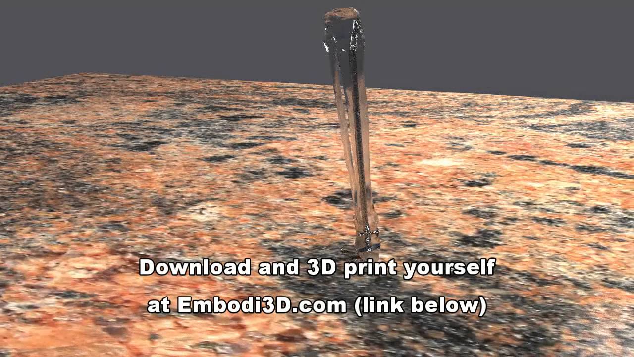 3D Bioprinting Model of Tibula Fracture, Fibula and Rod Demonstrating ...