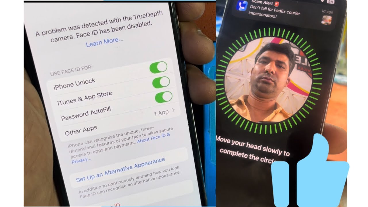 IPhone XS Face ID repair with tag v1s - YouTube