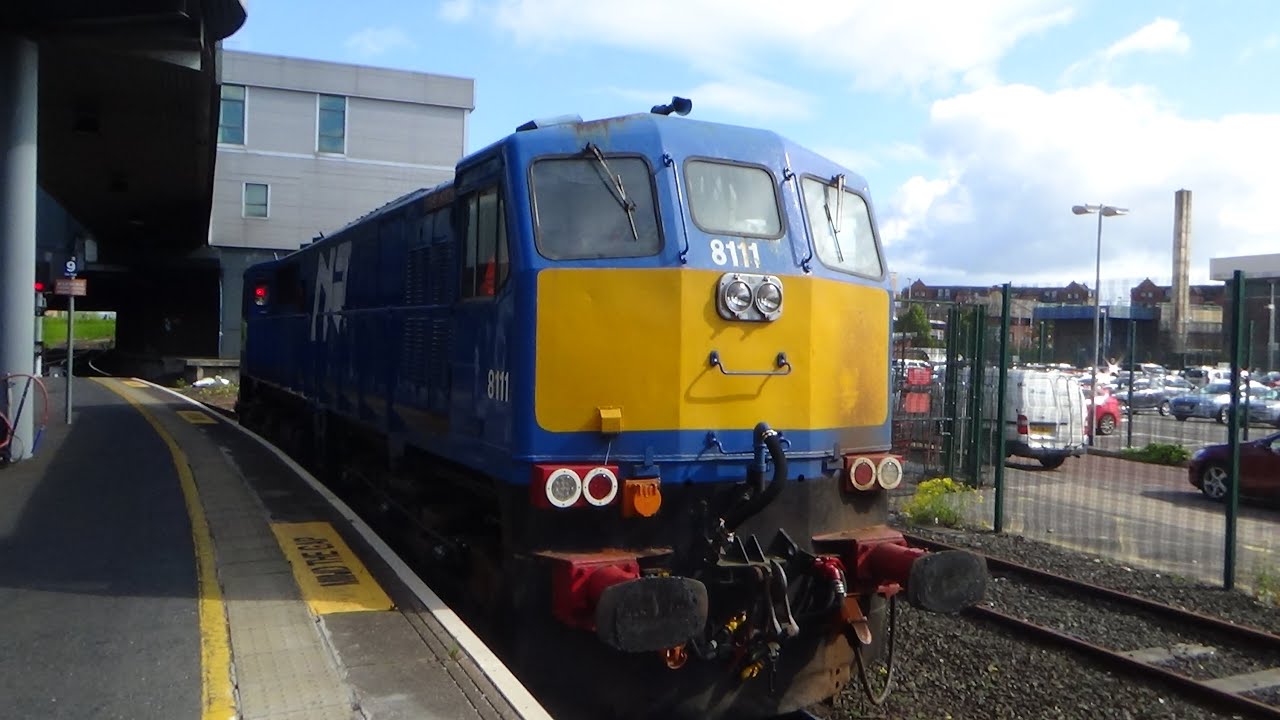 NIR 111 Class loco 111 - Light Engine - Belfast Central 3/6/15 - YouTube