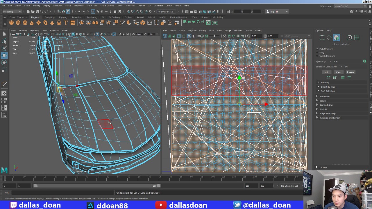Maya Symmetry Modeling and UVing - YouTube
