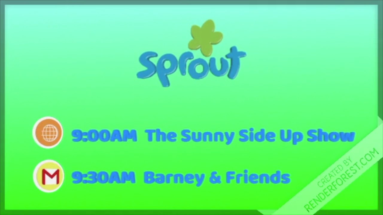 PBS Kids Sprout - Coming Up Next: The Sunny Side Up Show/Barney ...