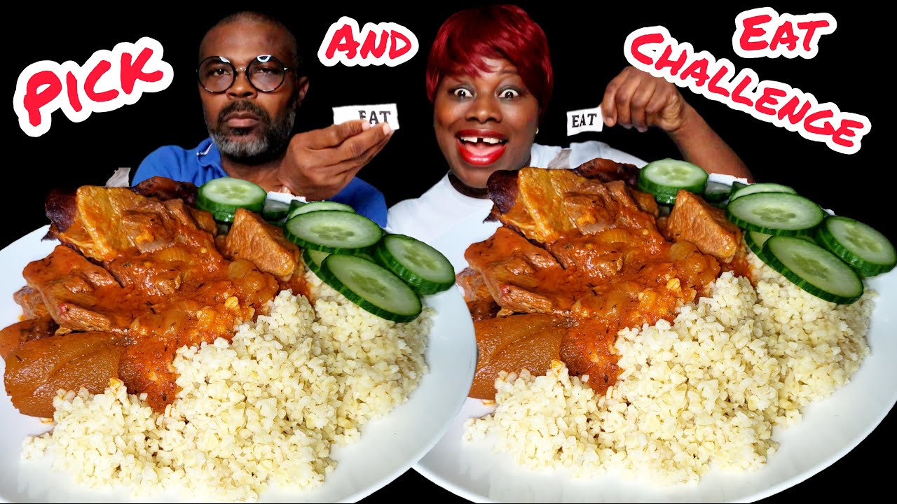 Pick and Eat Challenge with Husband! African Food Mukbang | Bulgur ...