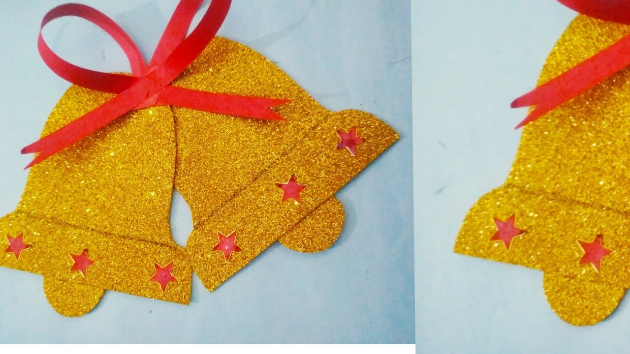 How to make christmas Bell || Jingle Bell making || Easy Christmas Bell ...