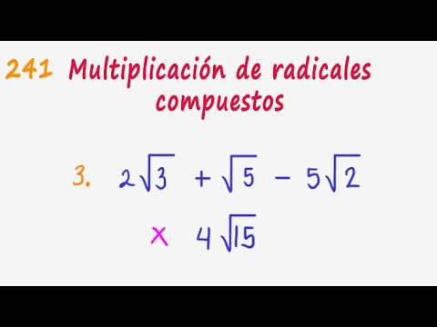 Álgebra de Baldor, Ejercicio 241-3 "Multiplicación de radicales ...