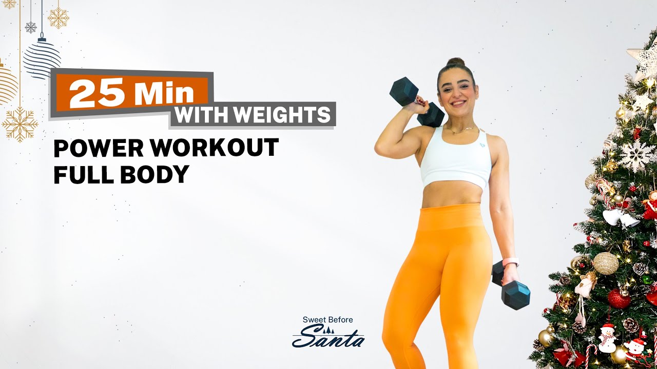 25 MINUTE FULL BODY STRENGTH WORKOUT - WITH WEIGHTS - NO REPEAT ...