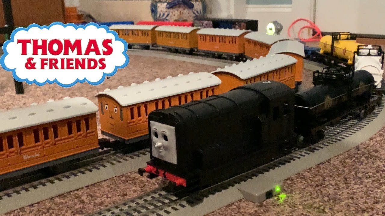 Long Lionel Train pulled by Devious Diesel! Stronger than I Thought ...