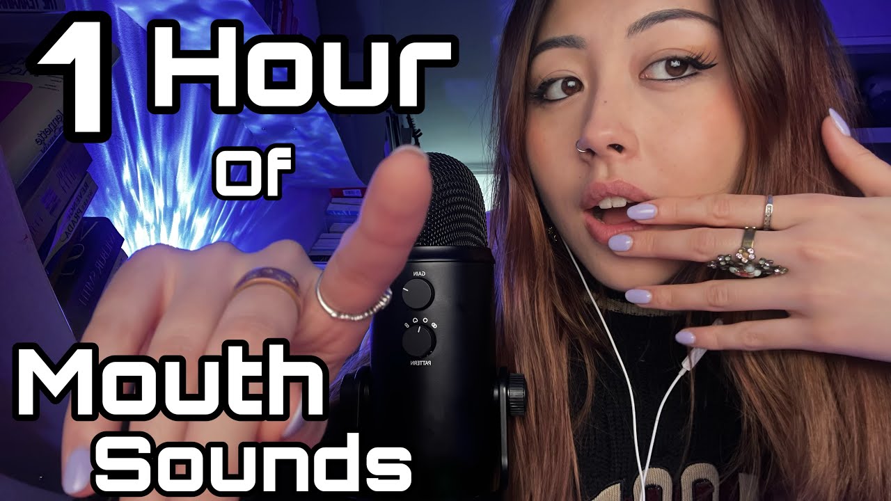ASMR 1 HOUR of Mouth sounds at 100% sensitivity 😴(fast,slow) + spit painting - YouTube