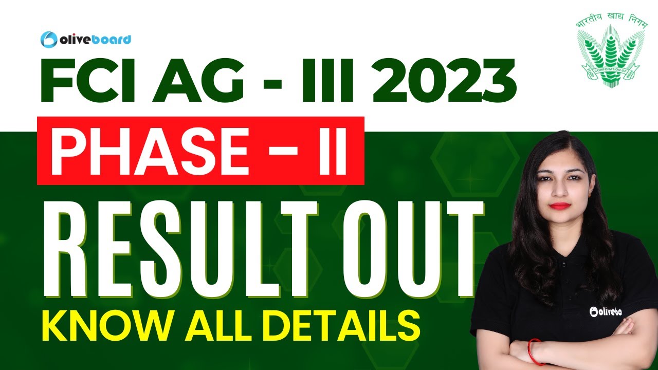 FCI AG 3 Mains Result 2023 OUT || Know All Details By Sheetal Sharma ...