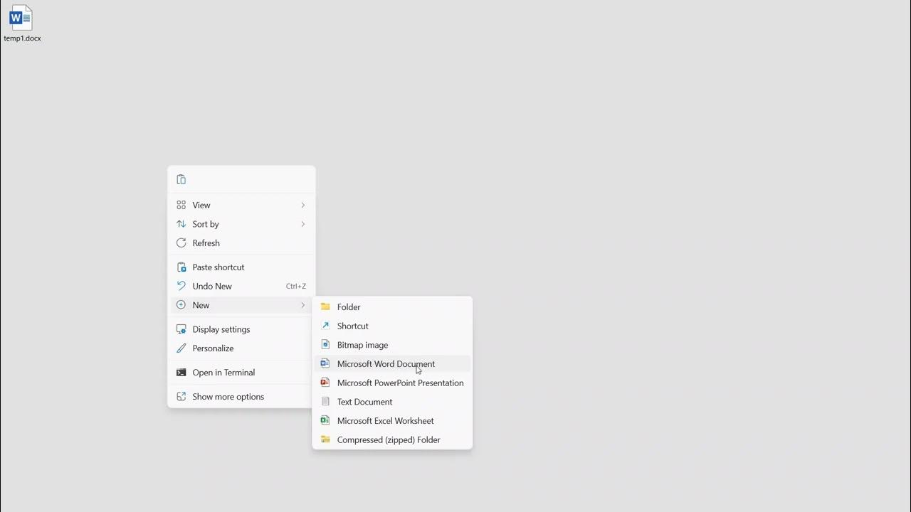 How To Create Word Document ? - YouTube