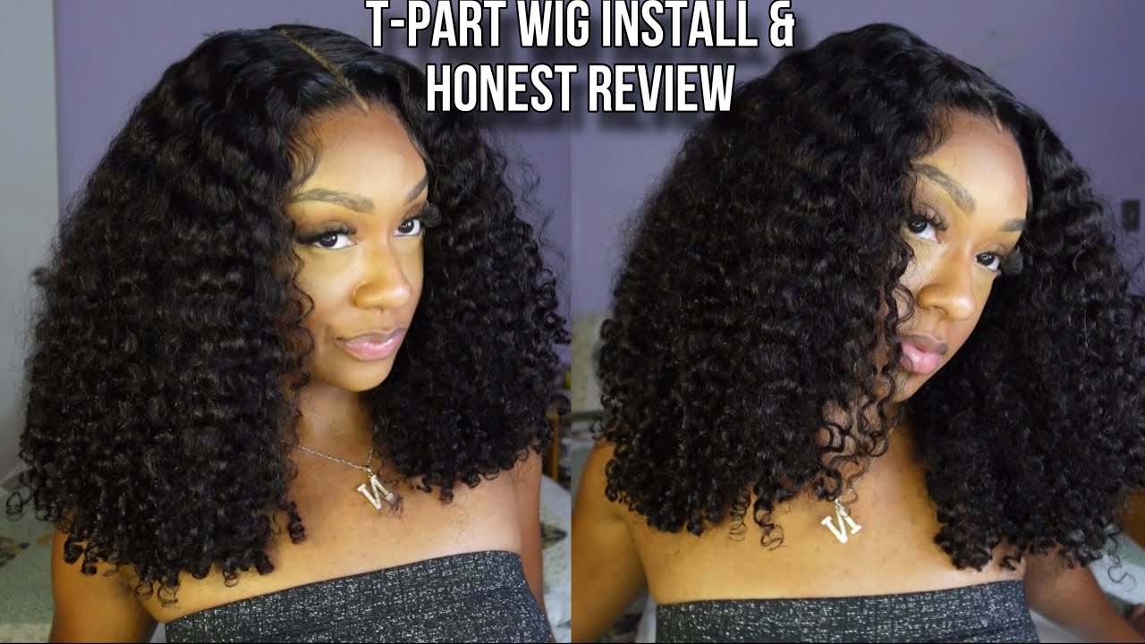 ZERO effort T-part 😱 kinky curly wig review & install FT. Arabella Hair - YouTube