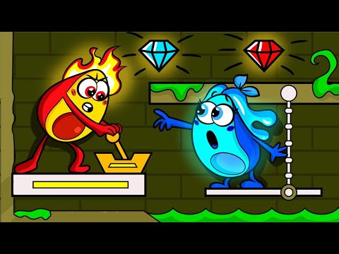 TEMPLE RUN: FIREBOY And WATERGIRL || Funny and Hillarious SUPERHERO ...